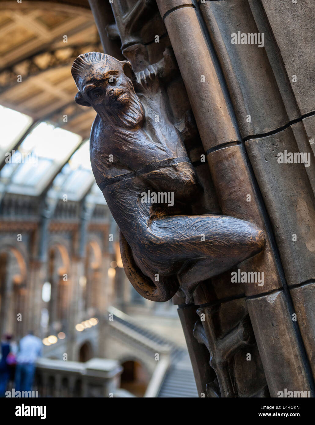 Interesting details decorate the columns at the Natural History Museum ...
