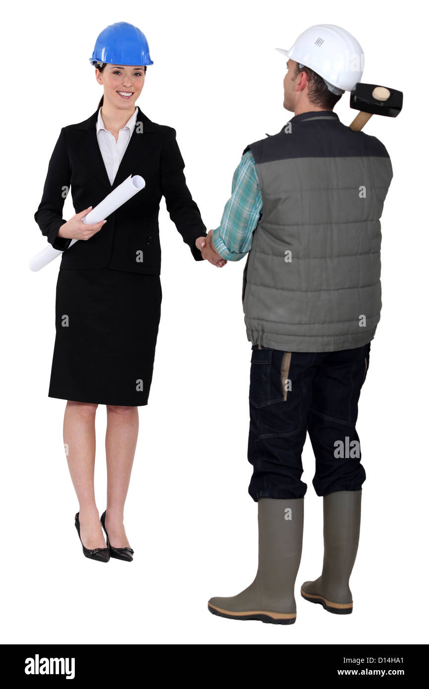 Architect and builder Stock Photo - Alamy Architect and builder Stock Photo - Alamy