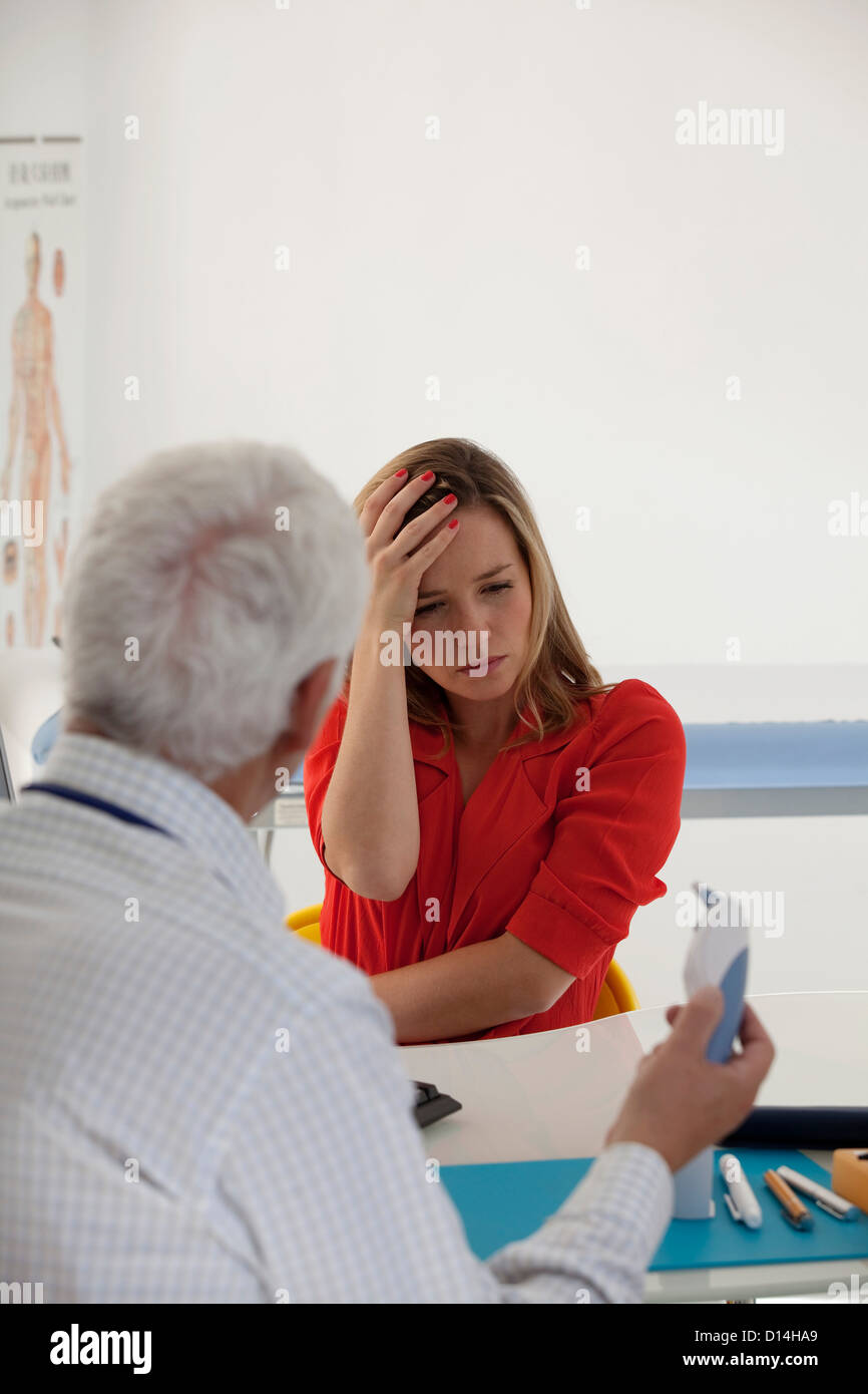 WOMAN WITH FEVER Stock Photo - Alamy