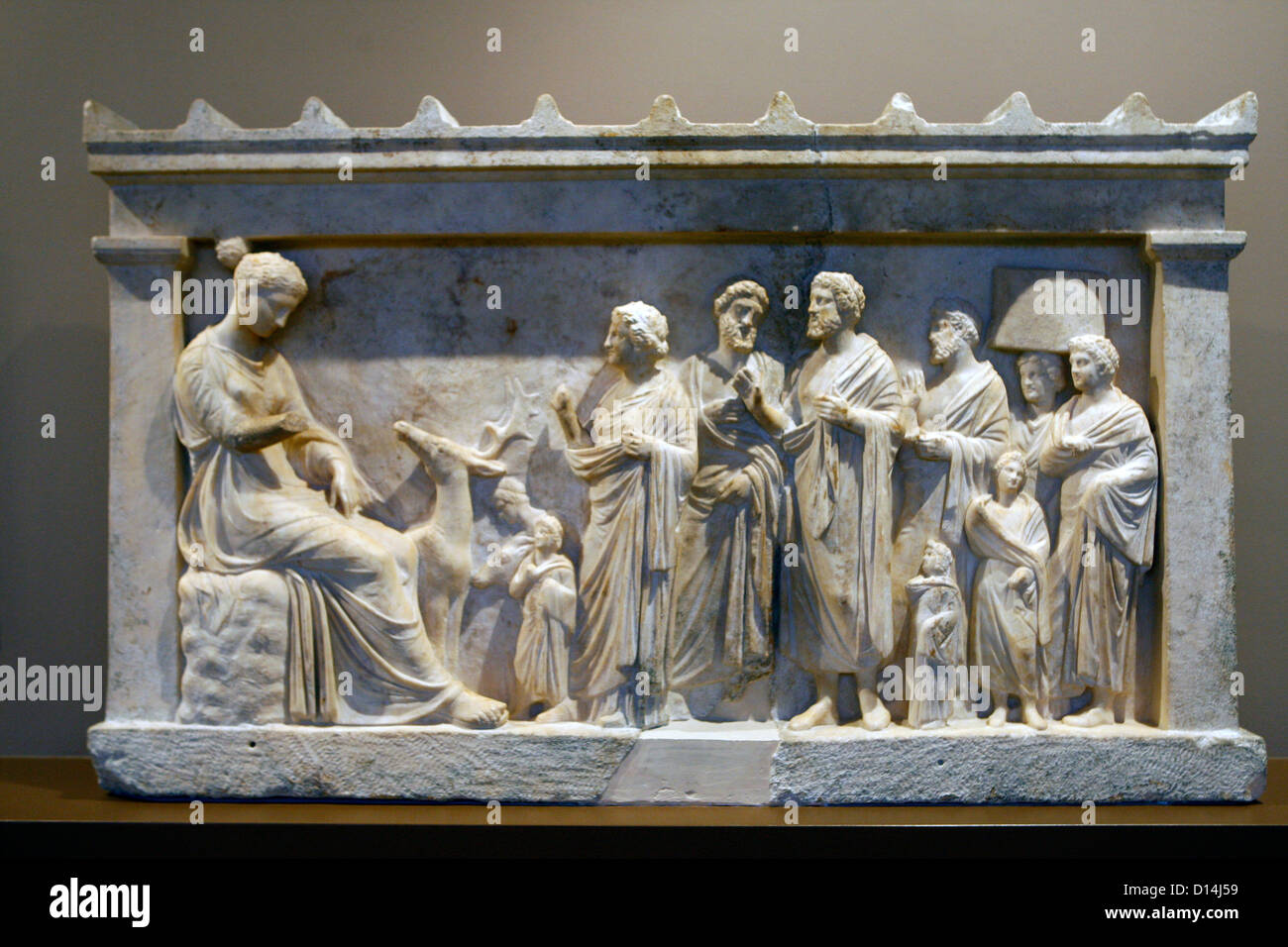 Sacrifice of a goat for Artemisia, in the museum of Brauron Greece ...