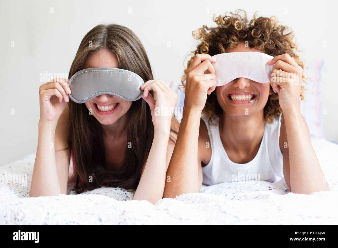 Smiling woman wearing face masks Stock Photo - Alamy