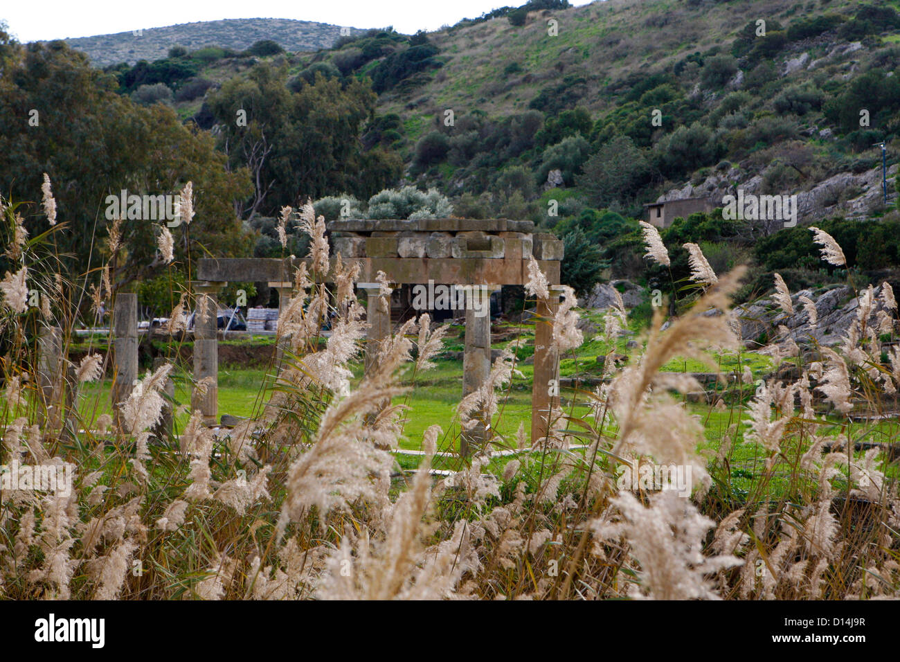 The ancient temple of Artemis in Brauron, 30 km from Athens Stock Photo ...