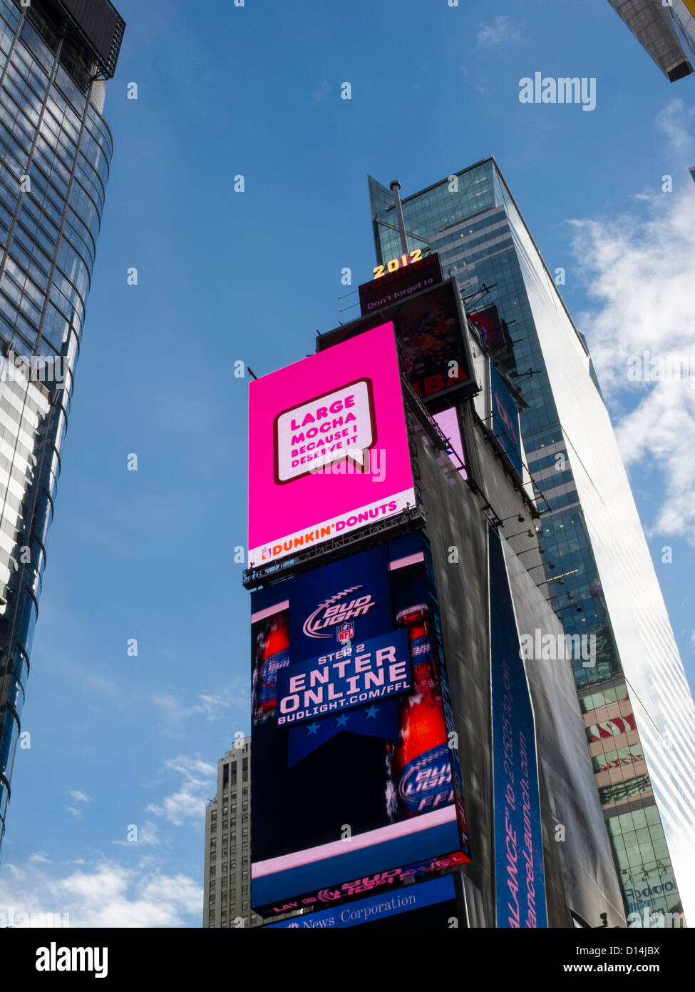 Times Square Advertising and Buildings, NYC Stock Photo - Alamy