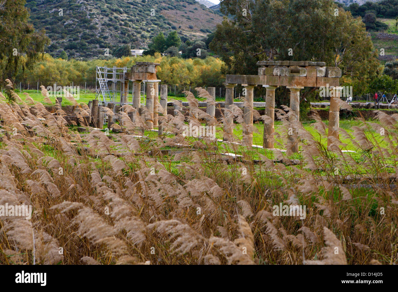 The ancient temple of Artemis in Brauron, 30 km from Athens Stock Photo ...