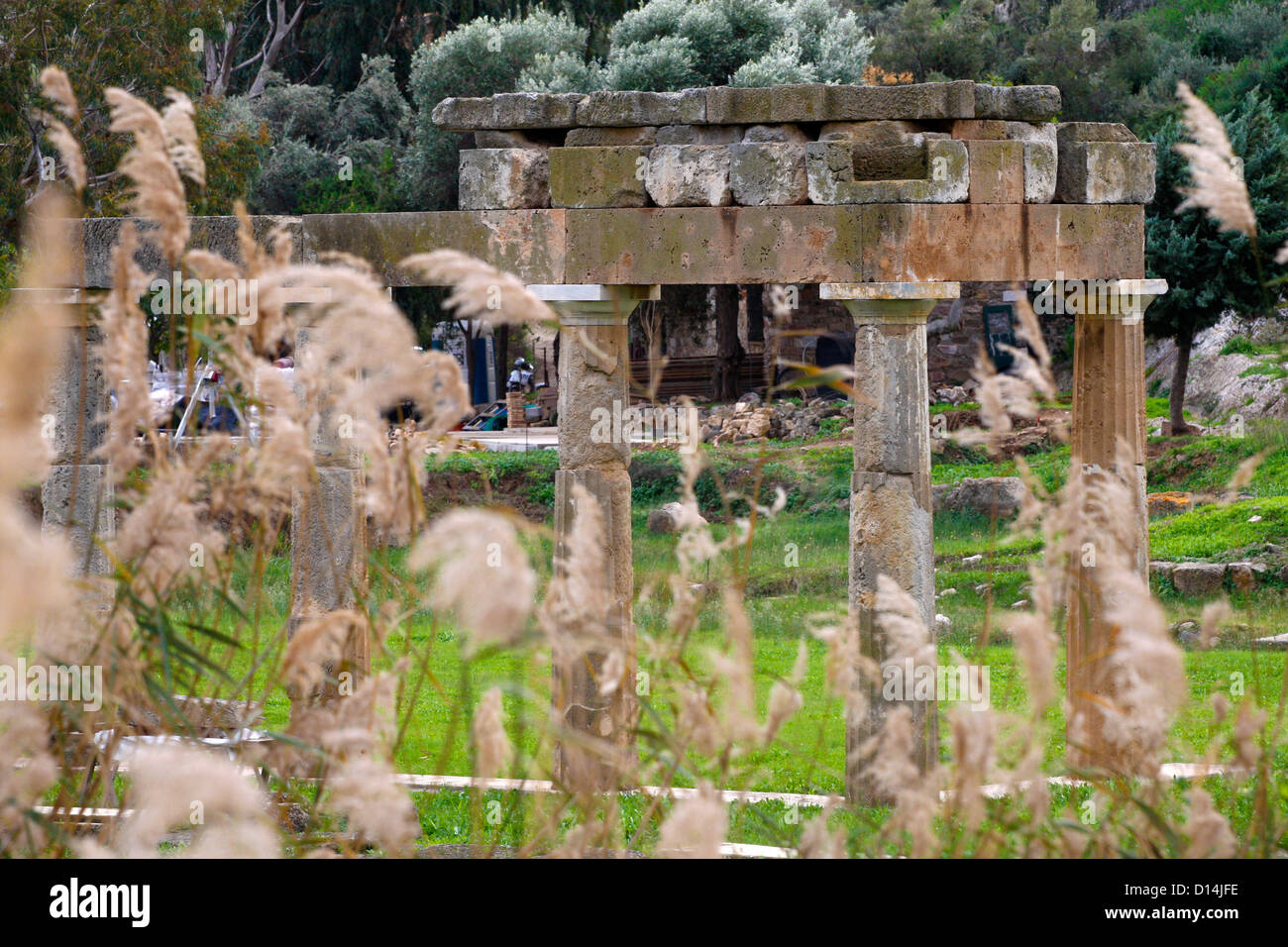 The ancient temple of Artemis in Brauron, 30 km from Athens Stock Photo ...
