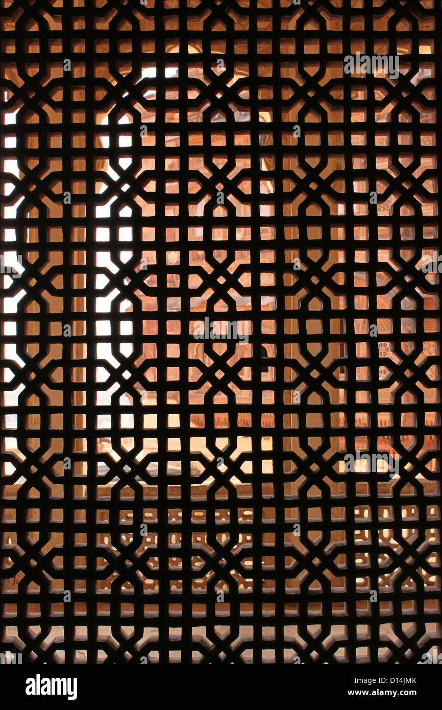 Sand stone lattice work india Stock Photo - Alamy