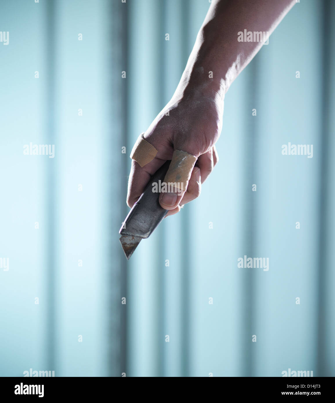 Closeup Hand Holding Knife Sharp High Resolution Stock Photography and ...