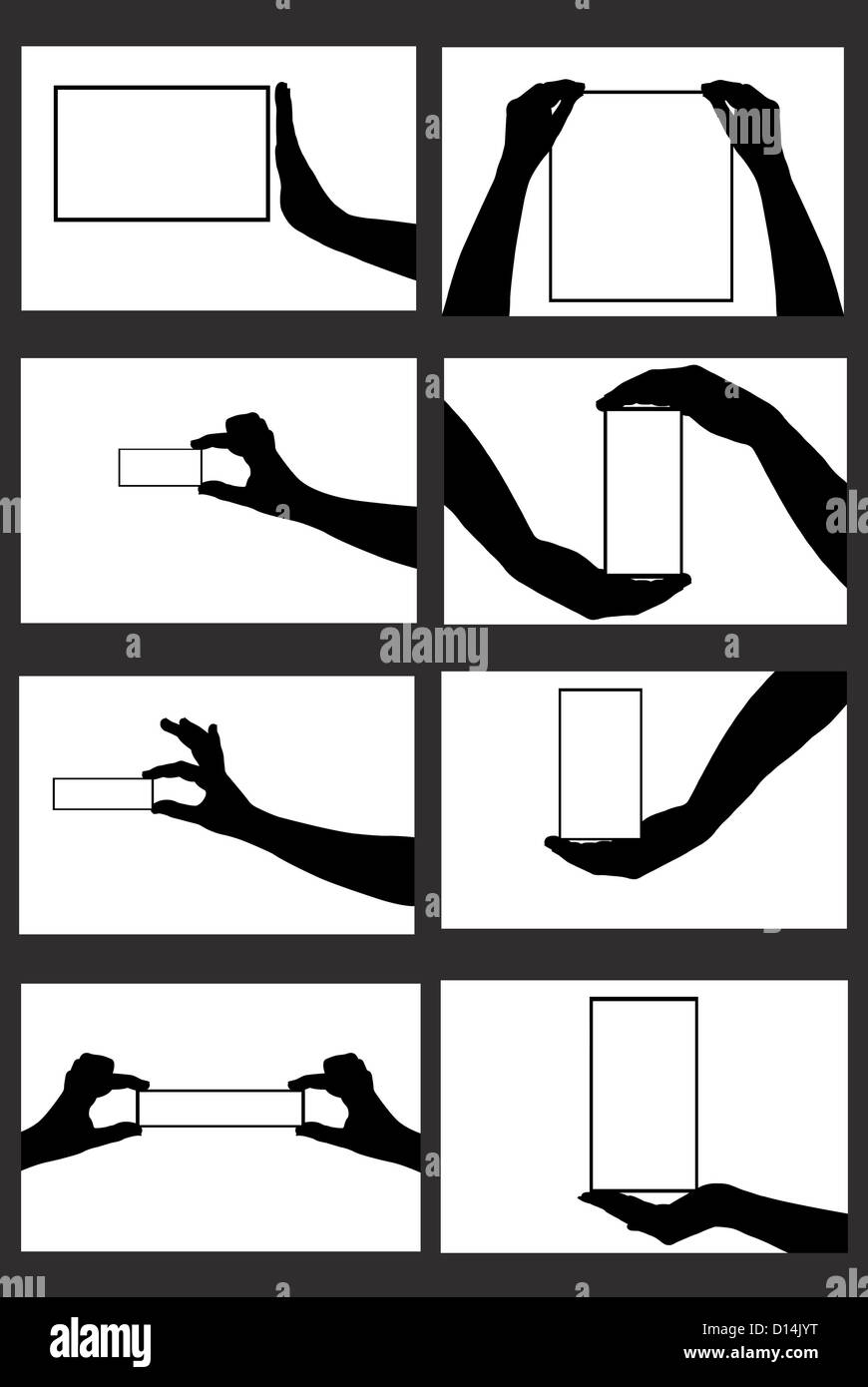 Hands holding sign isolated Stock Photo - Alamy