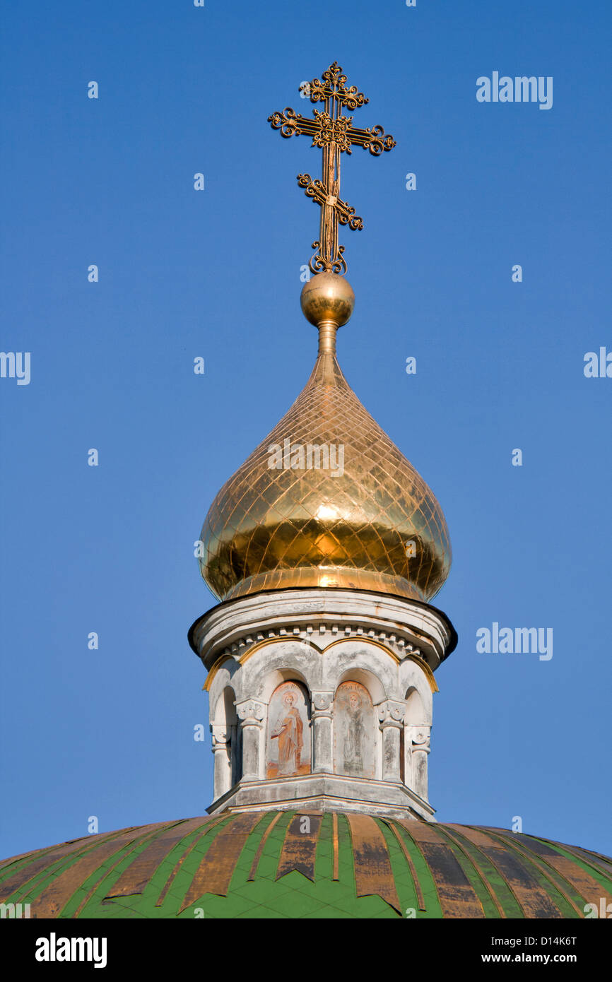 Cupola of Refectory Church in Pechersk Lavra cave monastery in Kiev ...