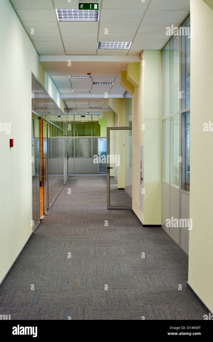 Corridor in the modern office building Stock Photo - Alamy