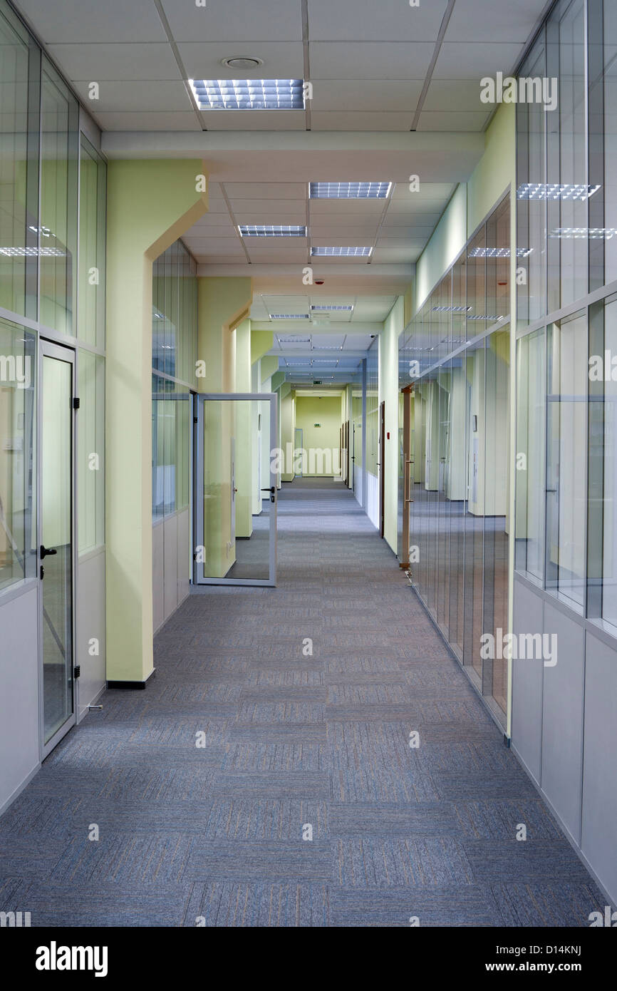 Corridor in the modern office building Stock Photo - Alamy