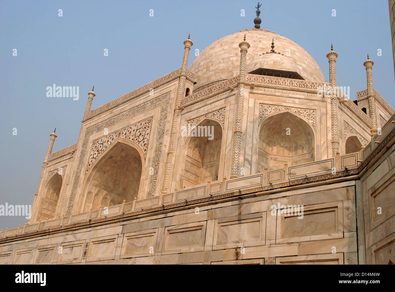 close up of taj mahal; this marble architecture is at agra,india Stock ...