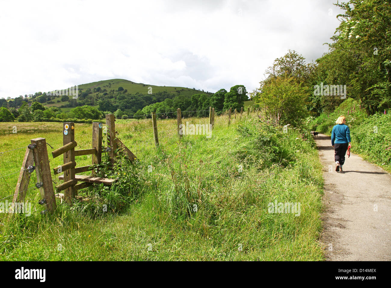 Ecton Hill as seen from the Manifold Way a footpath and cycle way in ...