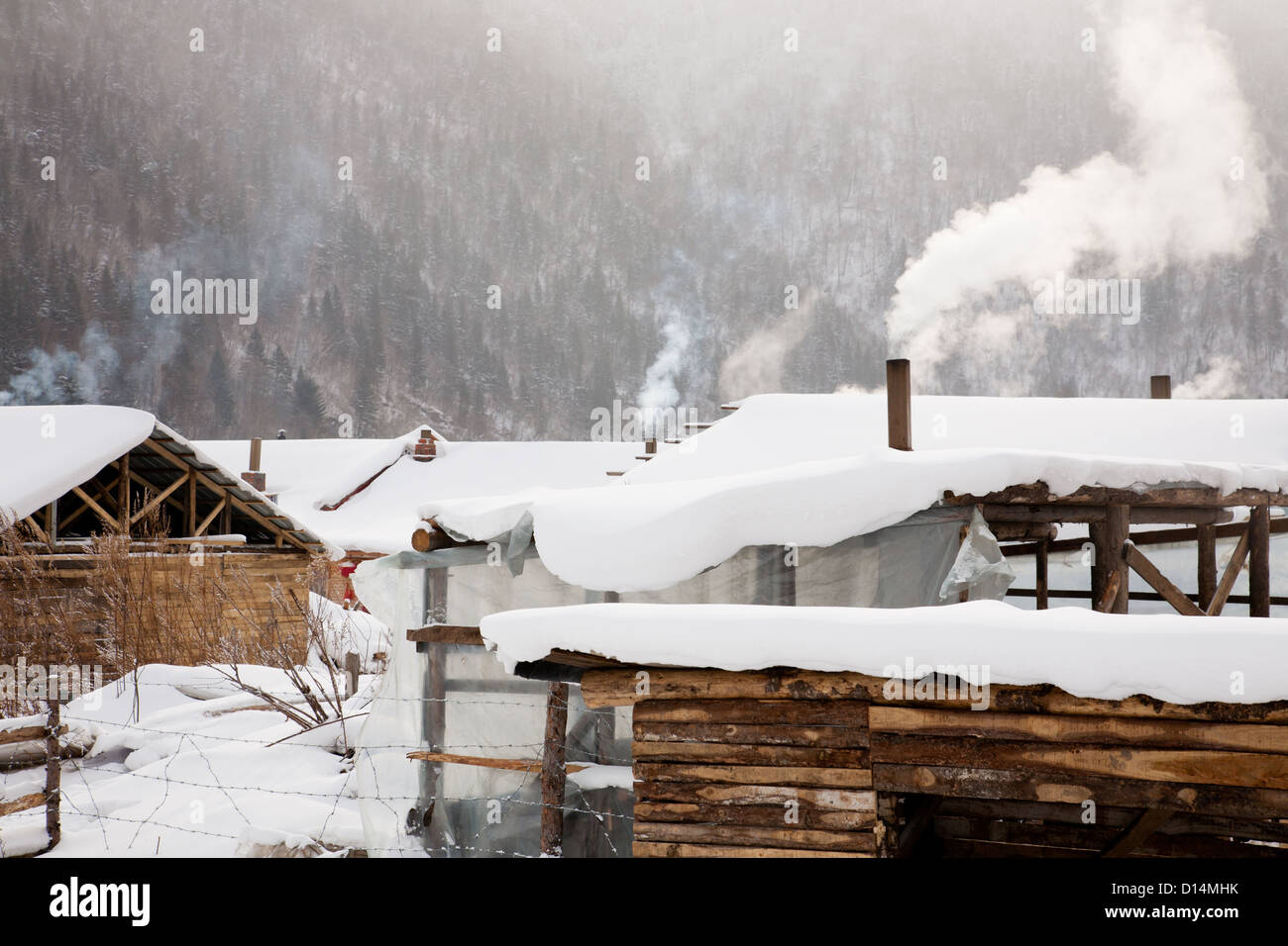Winter scene of countryside Stock Photo - Alamy