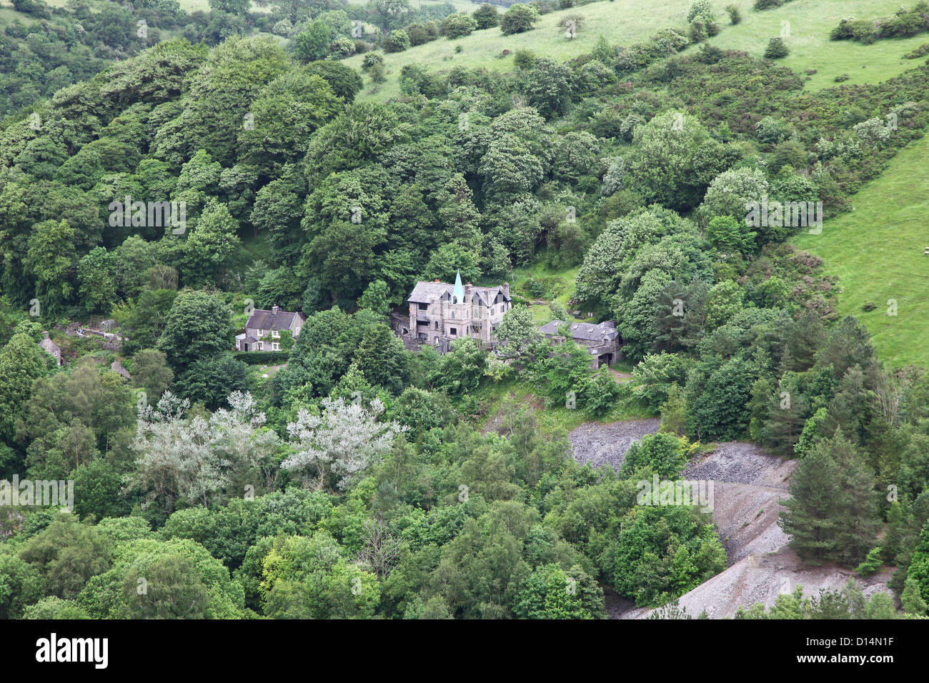 Radcliffe's folly and old mine workings in the Manifold Valley from ...
