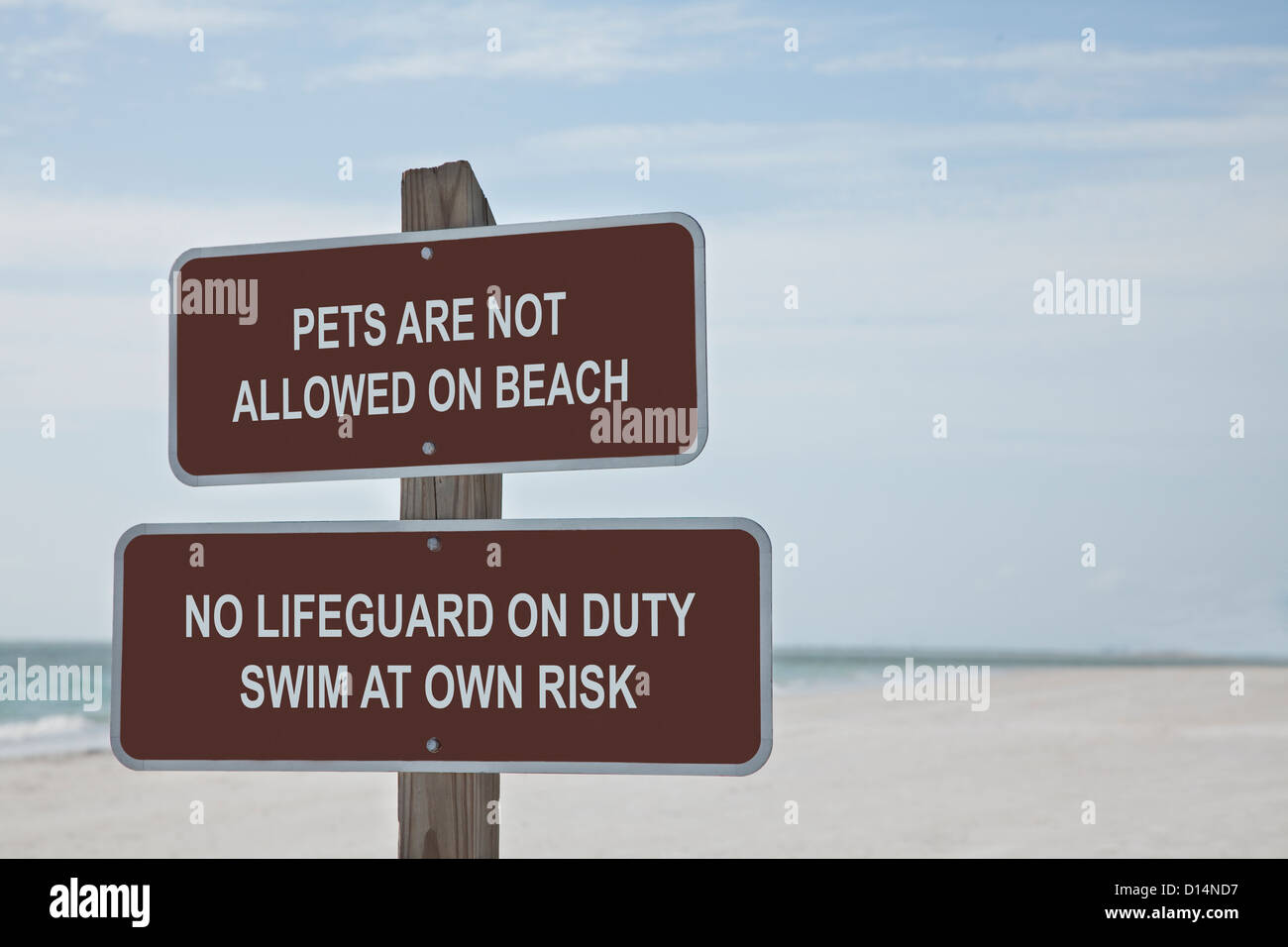 Beach warning sign hi-res stock photography and images - Alamy
