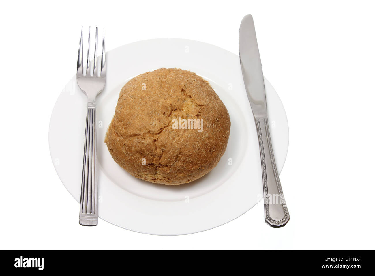 Soft bread roll plate hi-res stock photography and images - Alamy