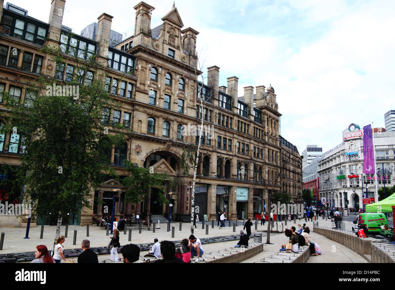 Corn Exchange and Exchange Square, Manchester. Built in 1897 on the ...