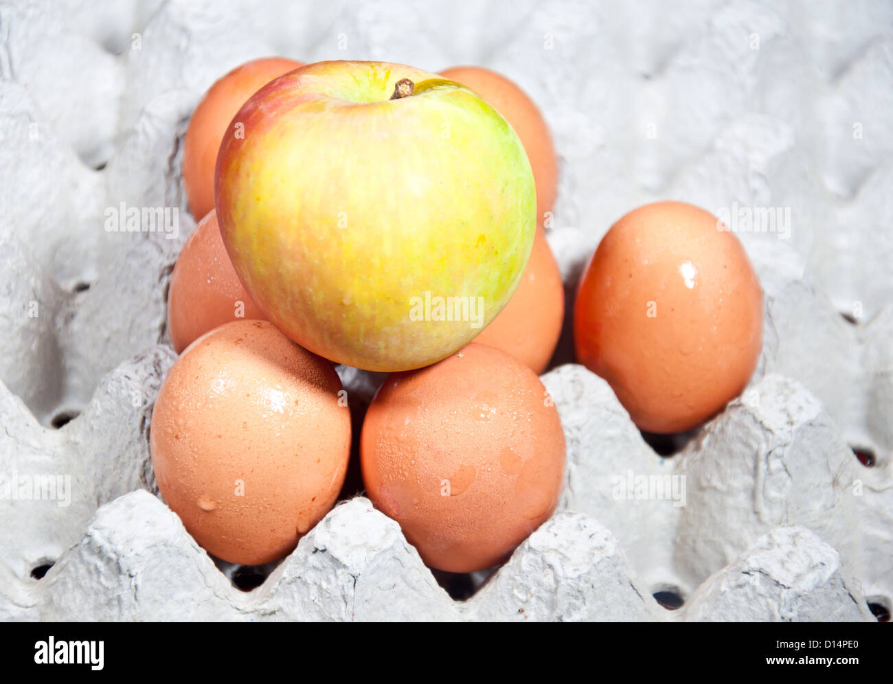 apple and egg for food Stock Photo - Alamy