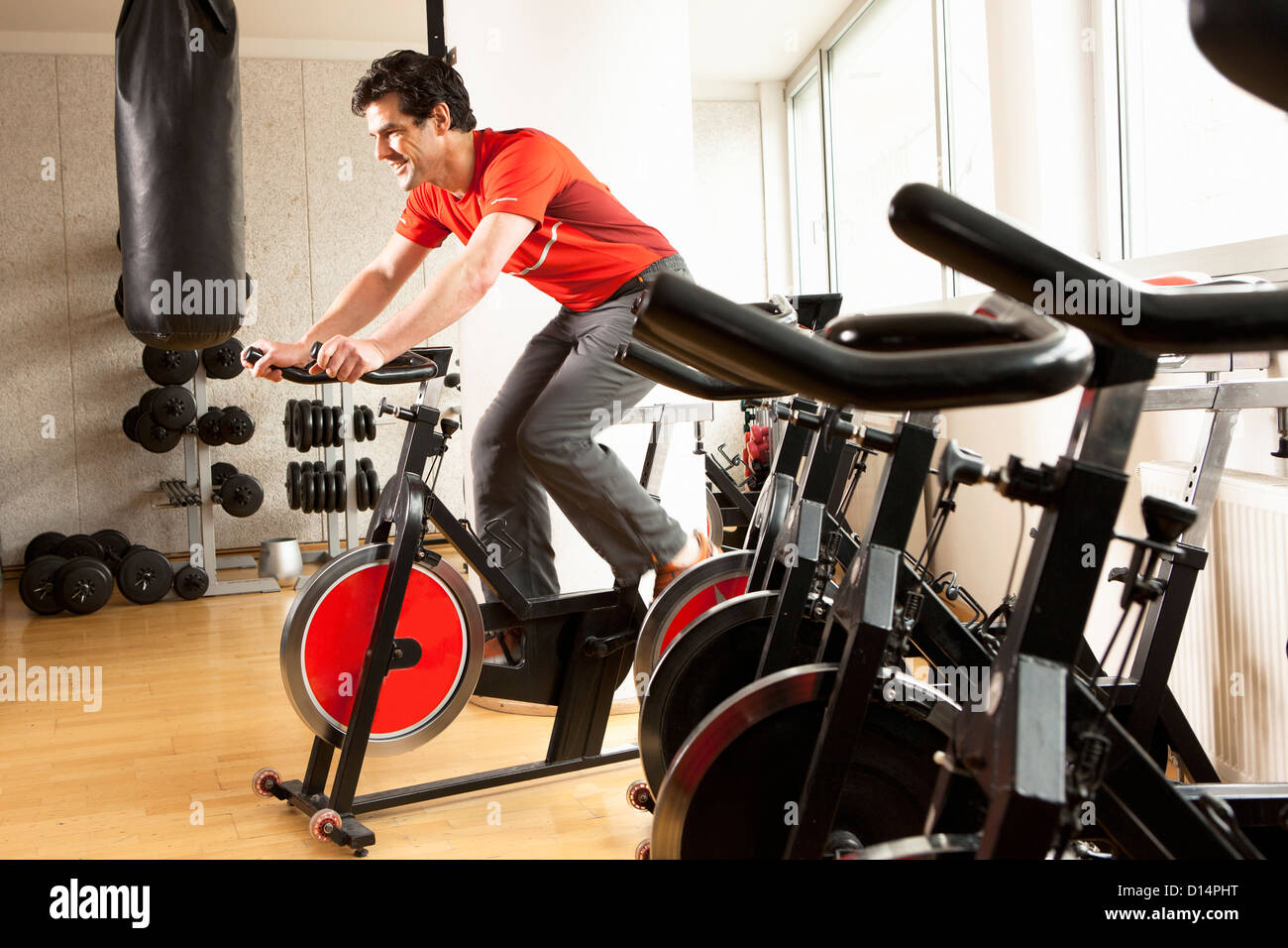 Gym bicycle hi-res stock photography and images - Alamy