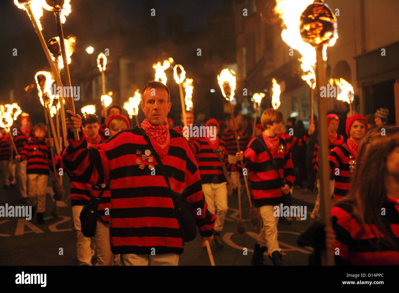 The quirky annual Lewes Bonfire Night festival held on bonfire night ...