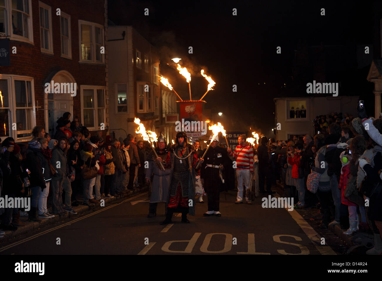 The quirky annual Lewes Bonfire Night festival held on bonfire night ...