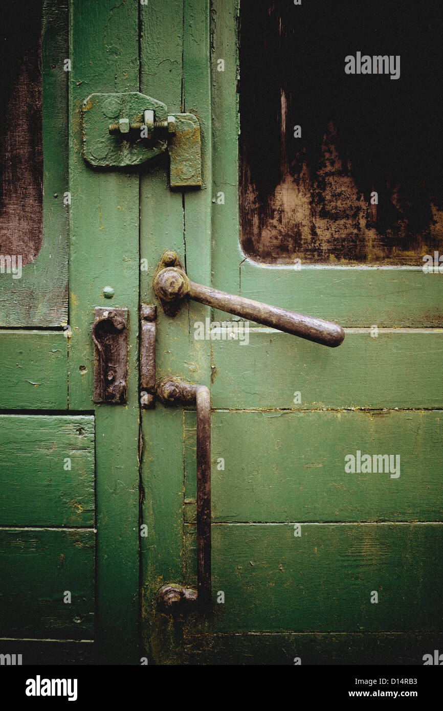 Old Train carriage door Stock Photo - Alamy