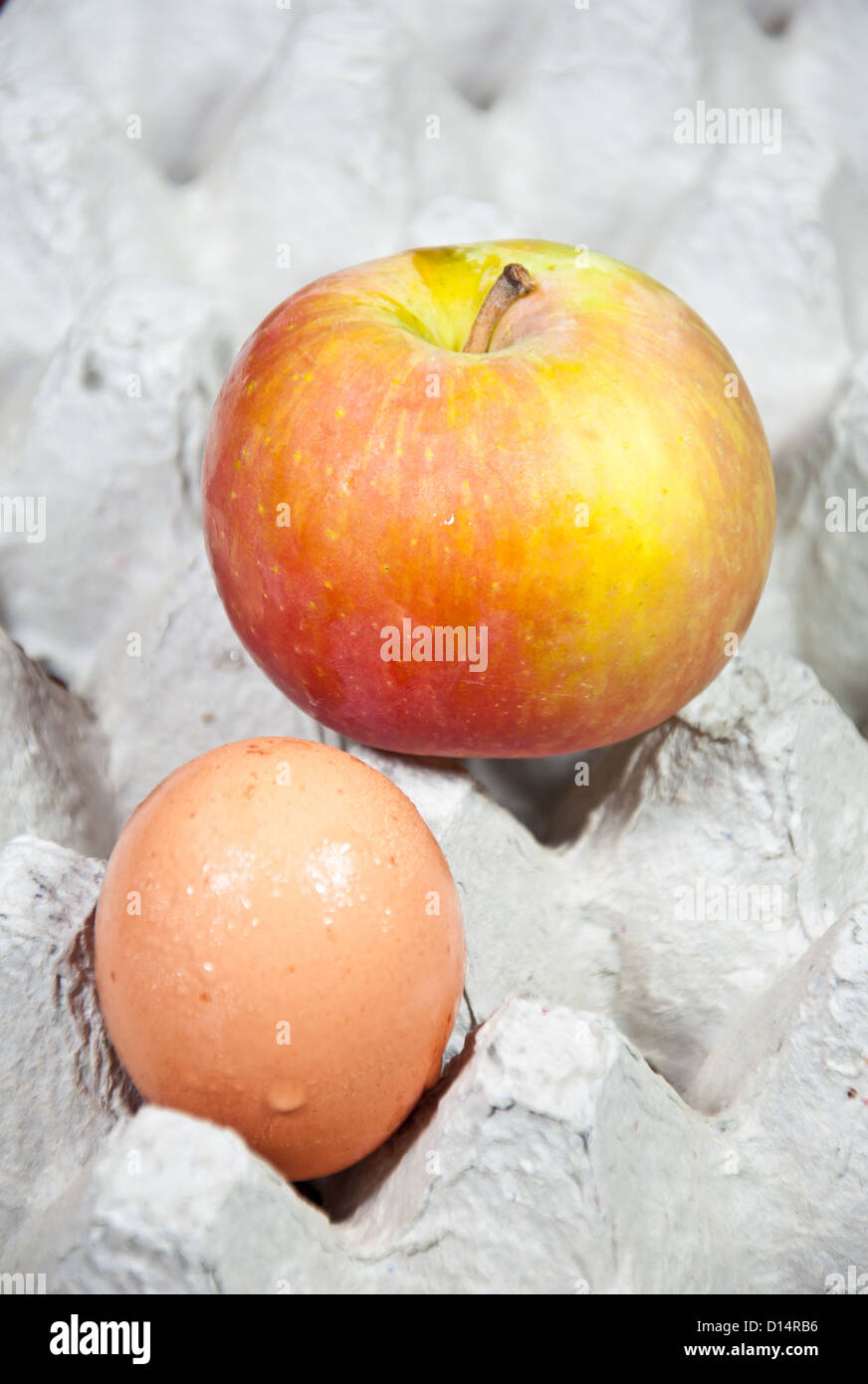 apple and egg for food Stock Photo - Alamy