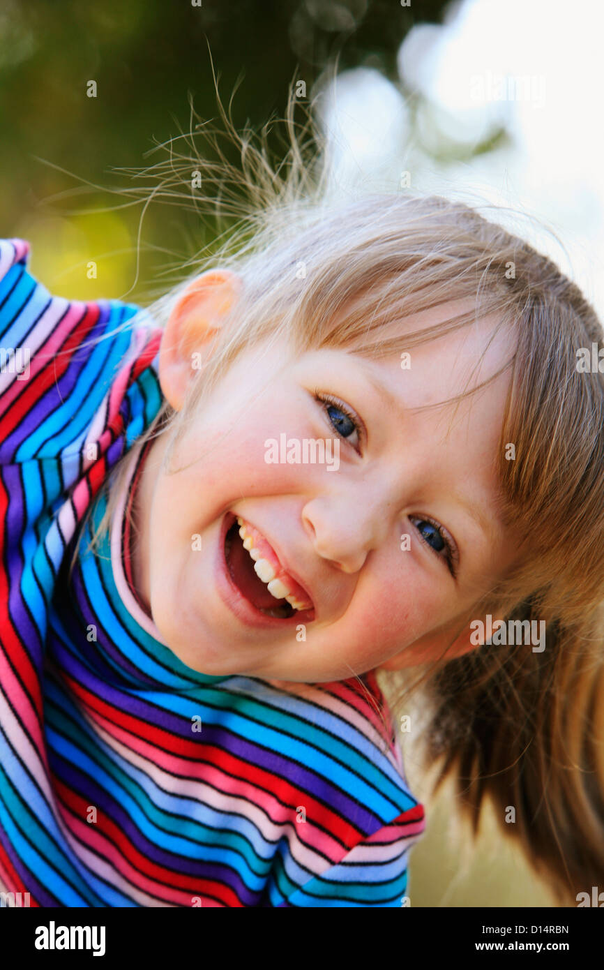 Hawaii, Maui, Young Girl Posing For The Camera Stock Photo - Alamy