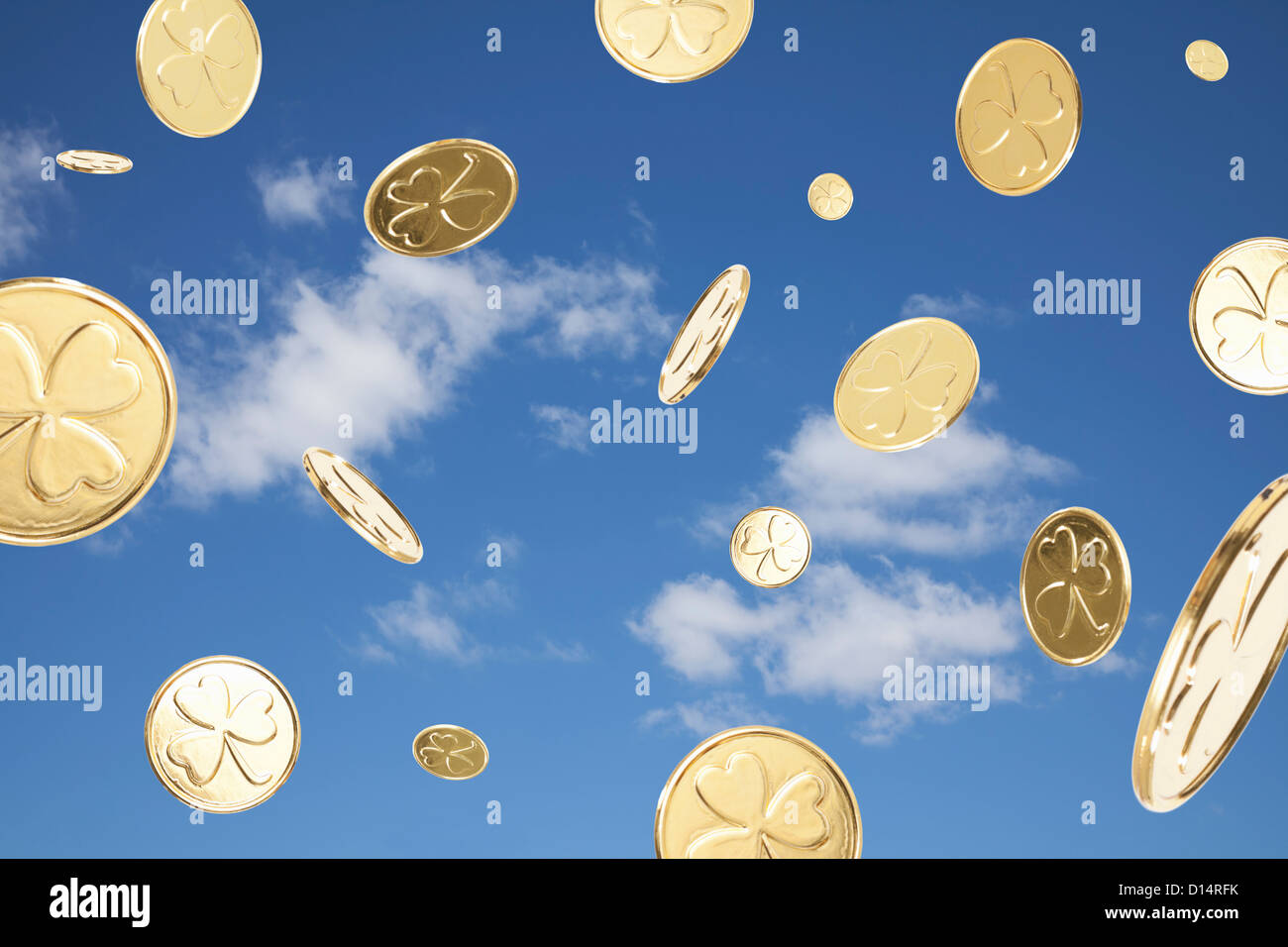 Flying coins hi-res stock photography and images - Alamy