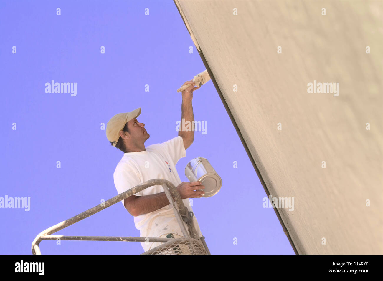 Painter Painting Outside Of Building Stock Photo - Alamy