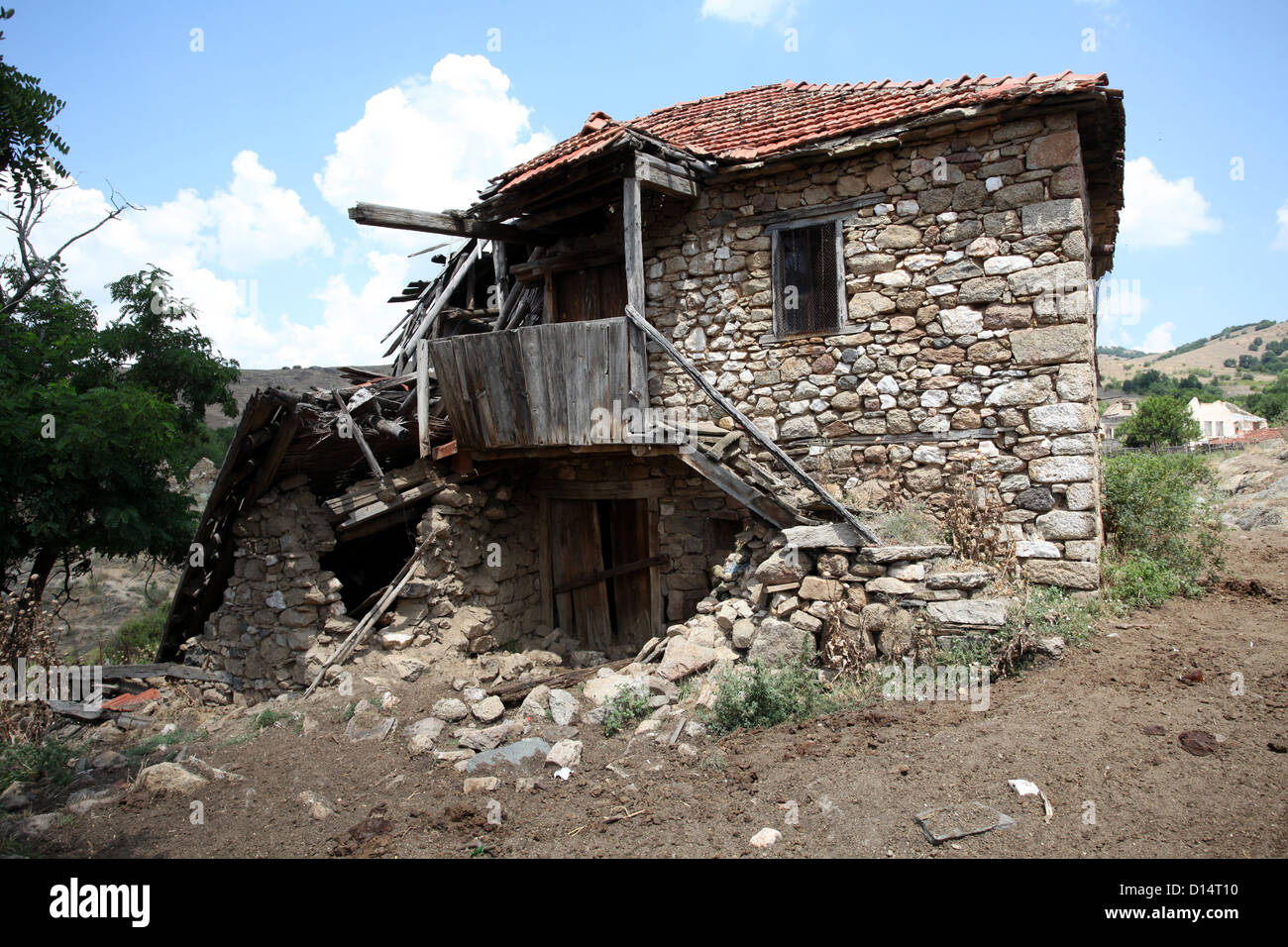 Crumbled house in Mariovo region, Macedonia Stock Photo - Alamy
