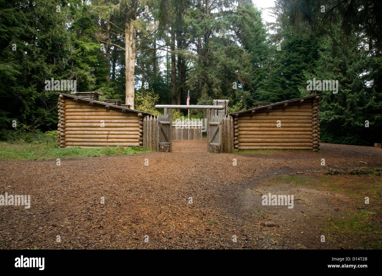 OREGON - A replica of the fort in Fort Clatsop built by the Corps of ...