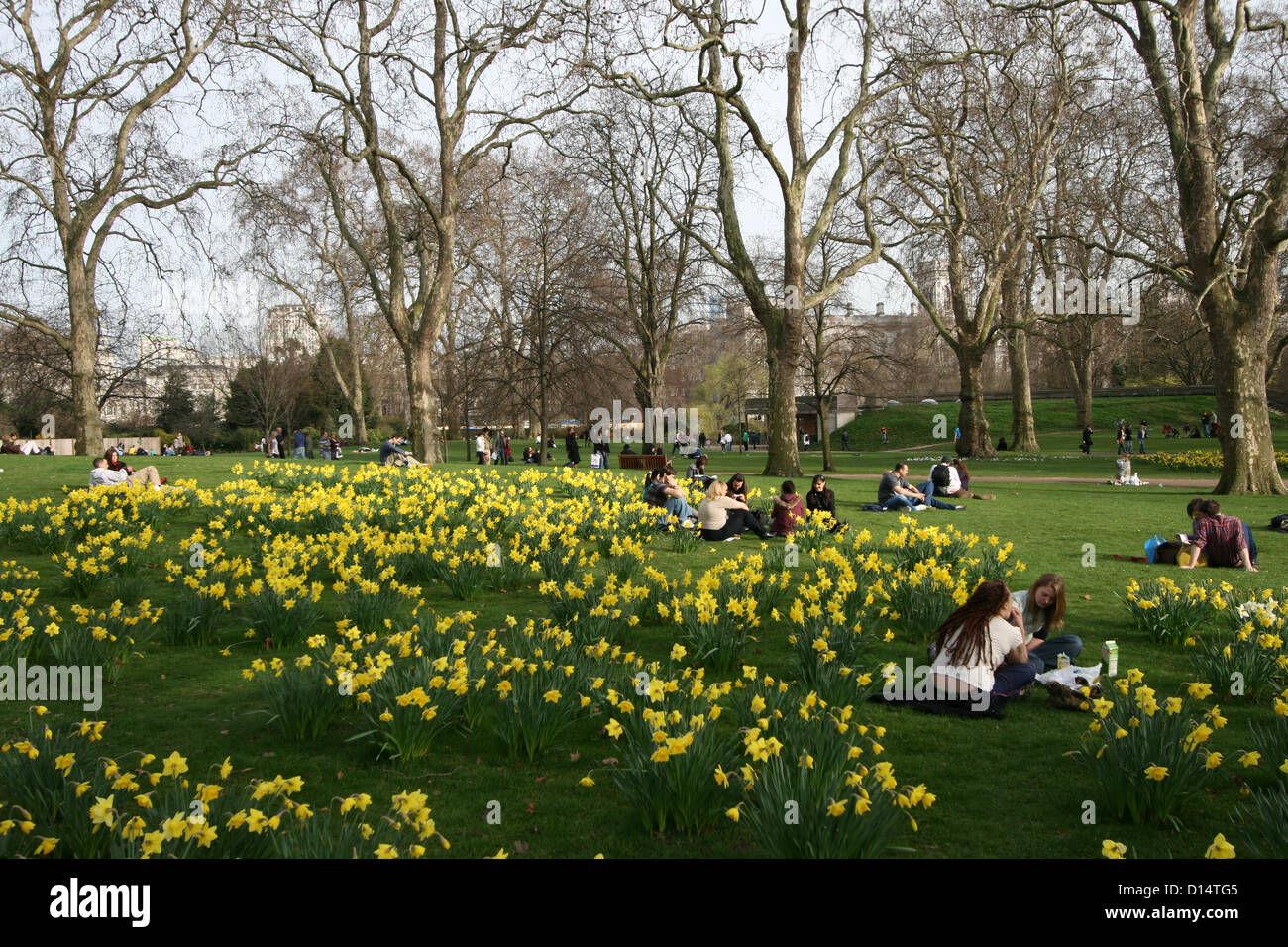 St james's park spring flowers hi-res stock photography and images - Alamy