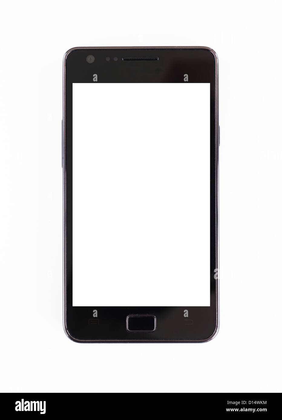 Smartphone on white background Stock Photo - Alamy