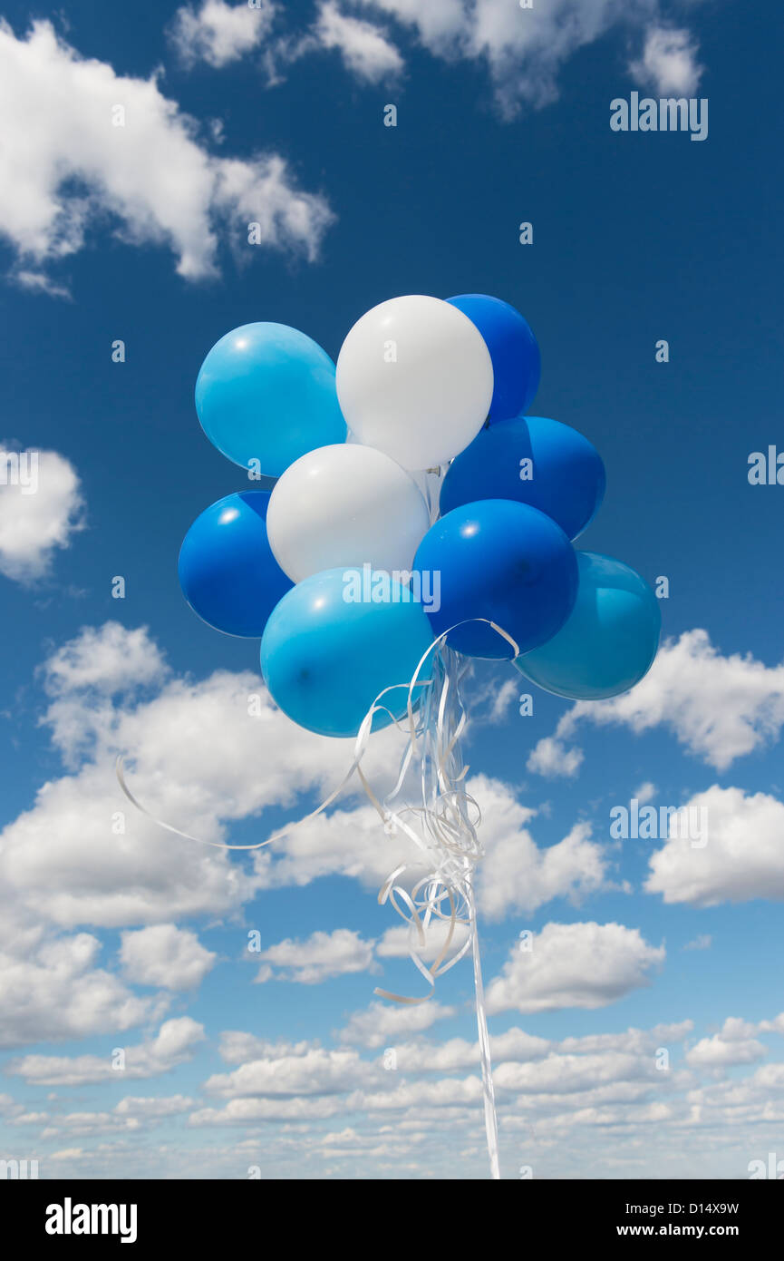 Bunch of balloons in sky Stock Photo - Alamy