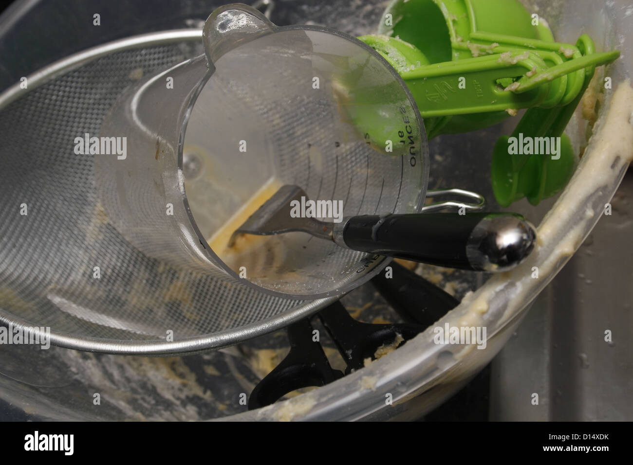 dirty baking equipment ready for washing Stock Photo - Alamy