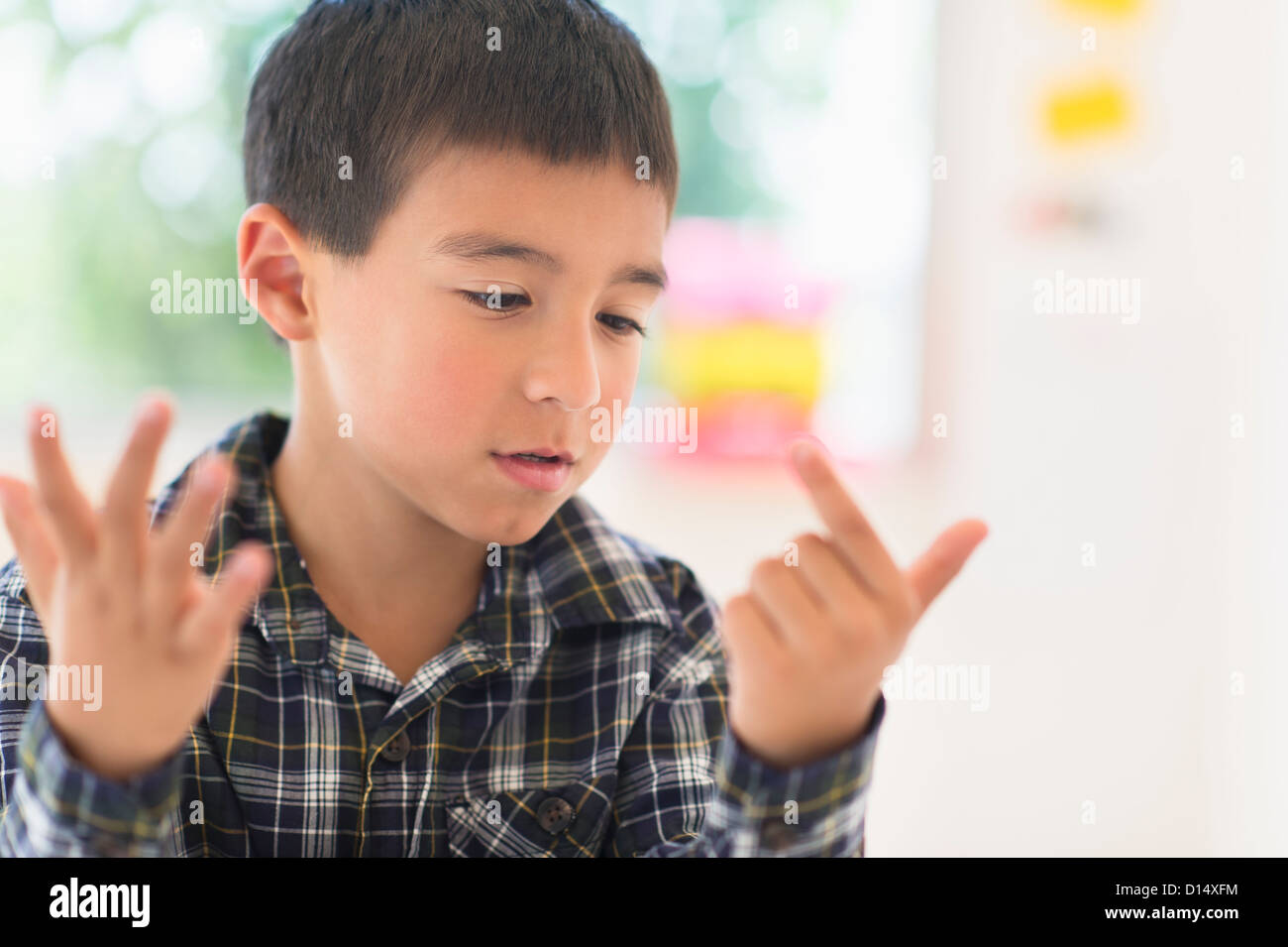 Counting Fingers Classroom High Resolution Stock Photography and Images ...