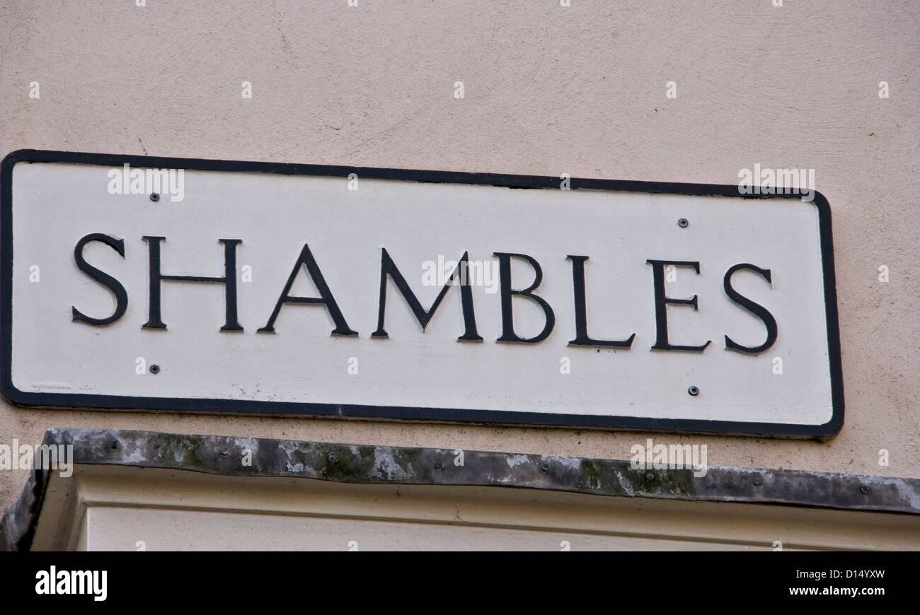 Shambles street sign in the medieval city of York Stock Photo - Alamy