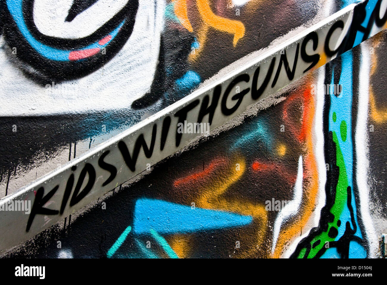 Chilling urban graffiti message street art Italy Europe Stock Photo - Alamy