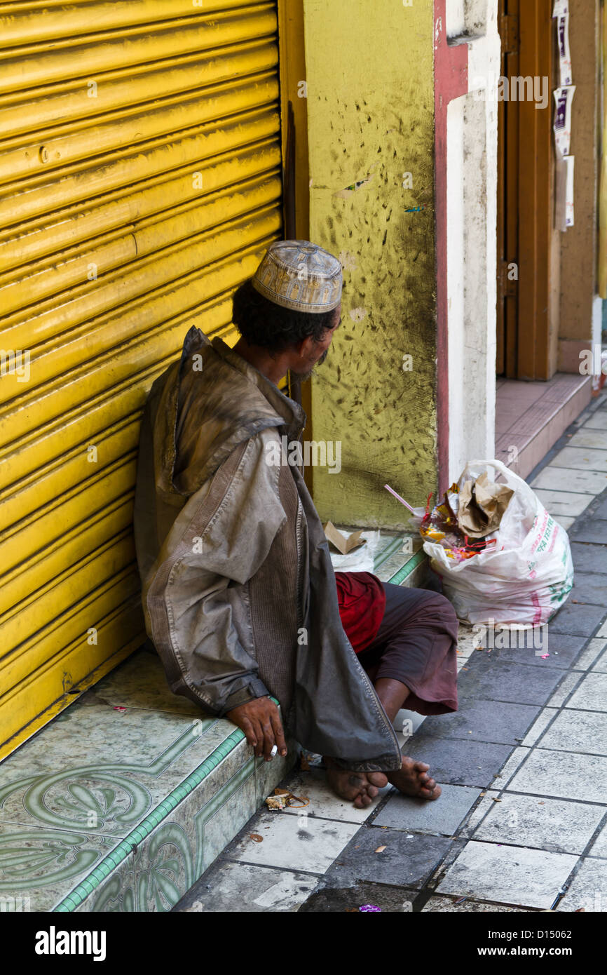 Poor Man in Kuala Lumpur, Malaysia Stock Photo - Alamy