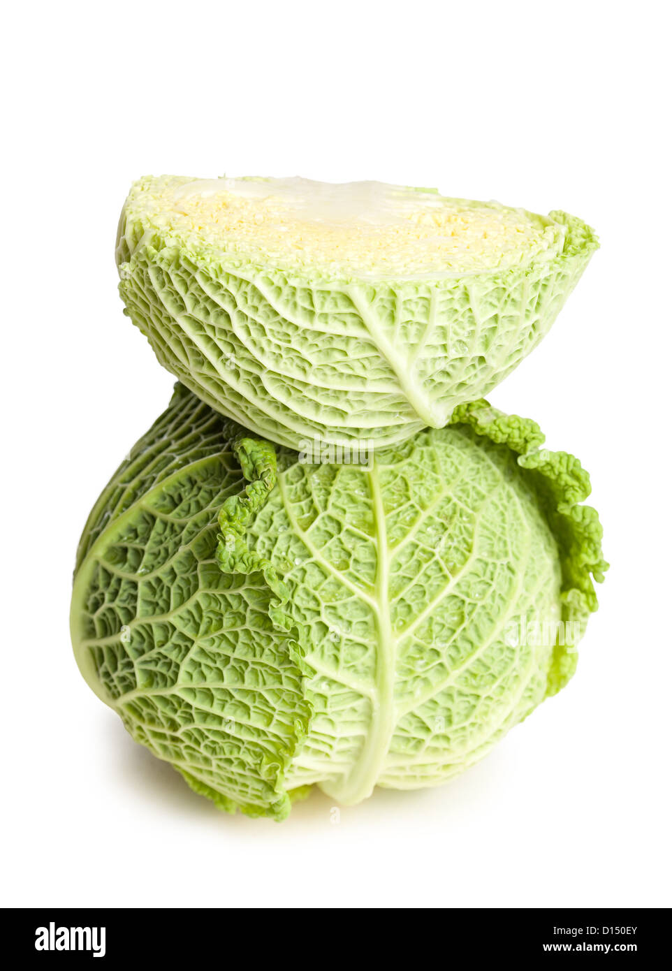 Studio shot of fresh ripe cabbage isolated on white background Stock ...