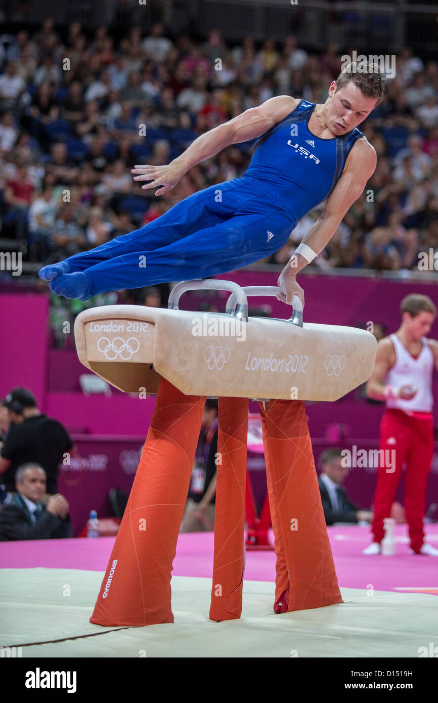 Jonathan Horton (USA) competing on the Pommel Horse during the Men's ...