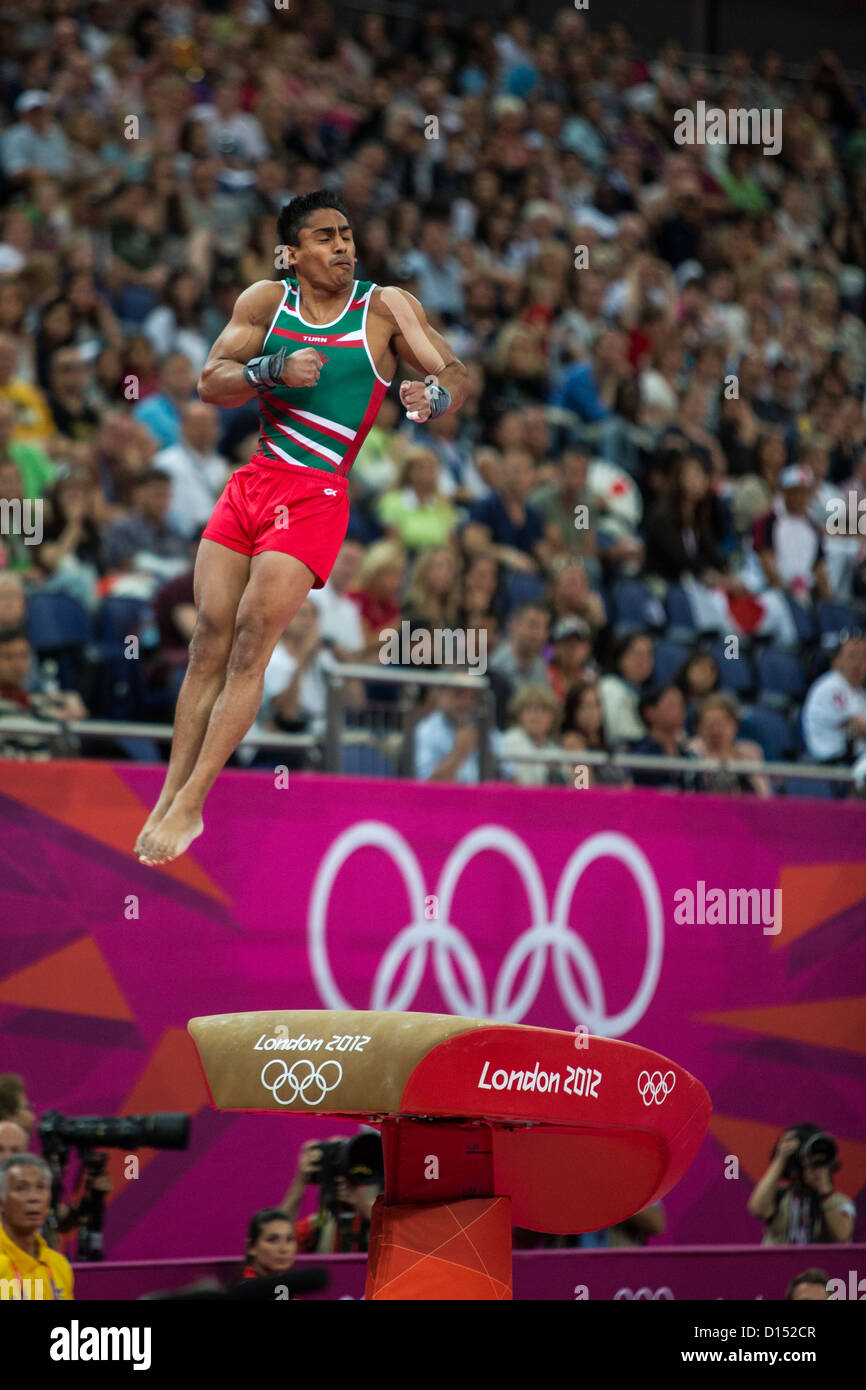 Quazi Syque Caesar (BAN) competing on the Vault during the Men's Team ...