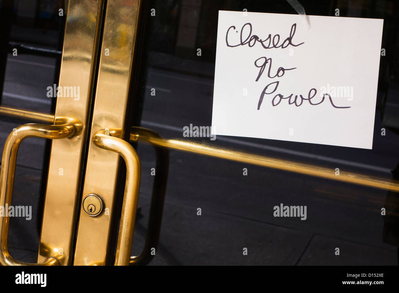 USA, New York State, New York City, Closed sign on door Stock Photo - Alamy