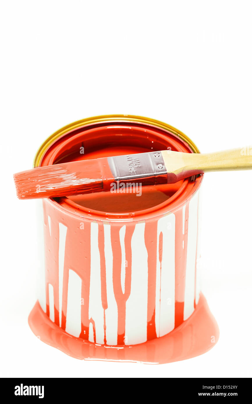 Red paint can hi-res stock photography and images - Alamy