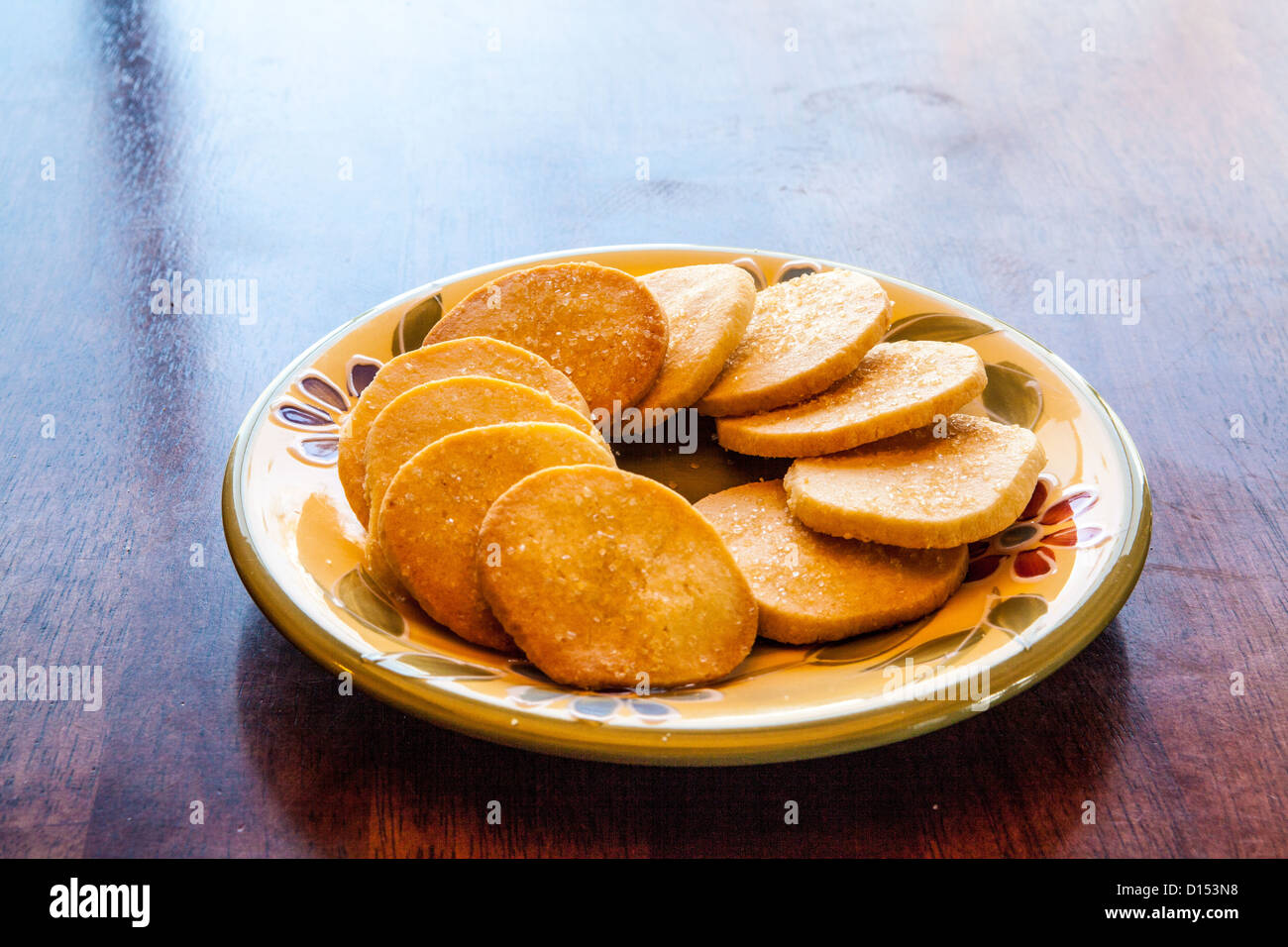 A plate of shortbread sugar cookies Stock Photo - Alamy