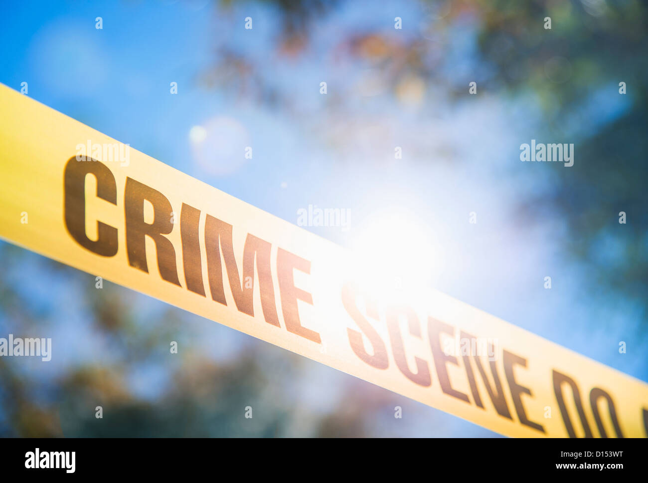 USA, New York State, New York City, Crime scene barrier tape Stock ...