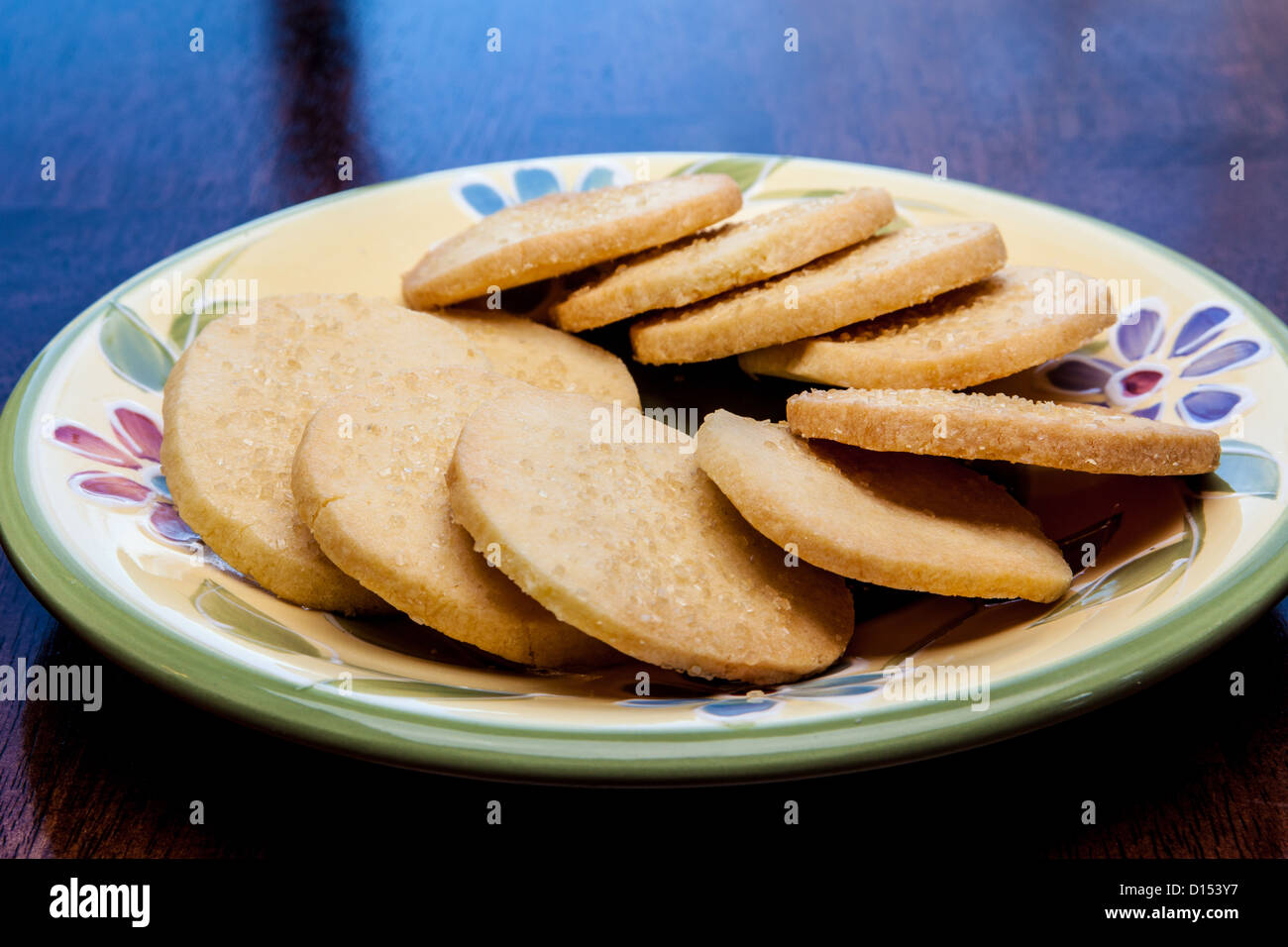 A plate of shortbread sugar cookies Stock Photo - Alamy