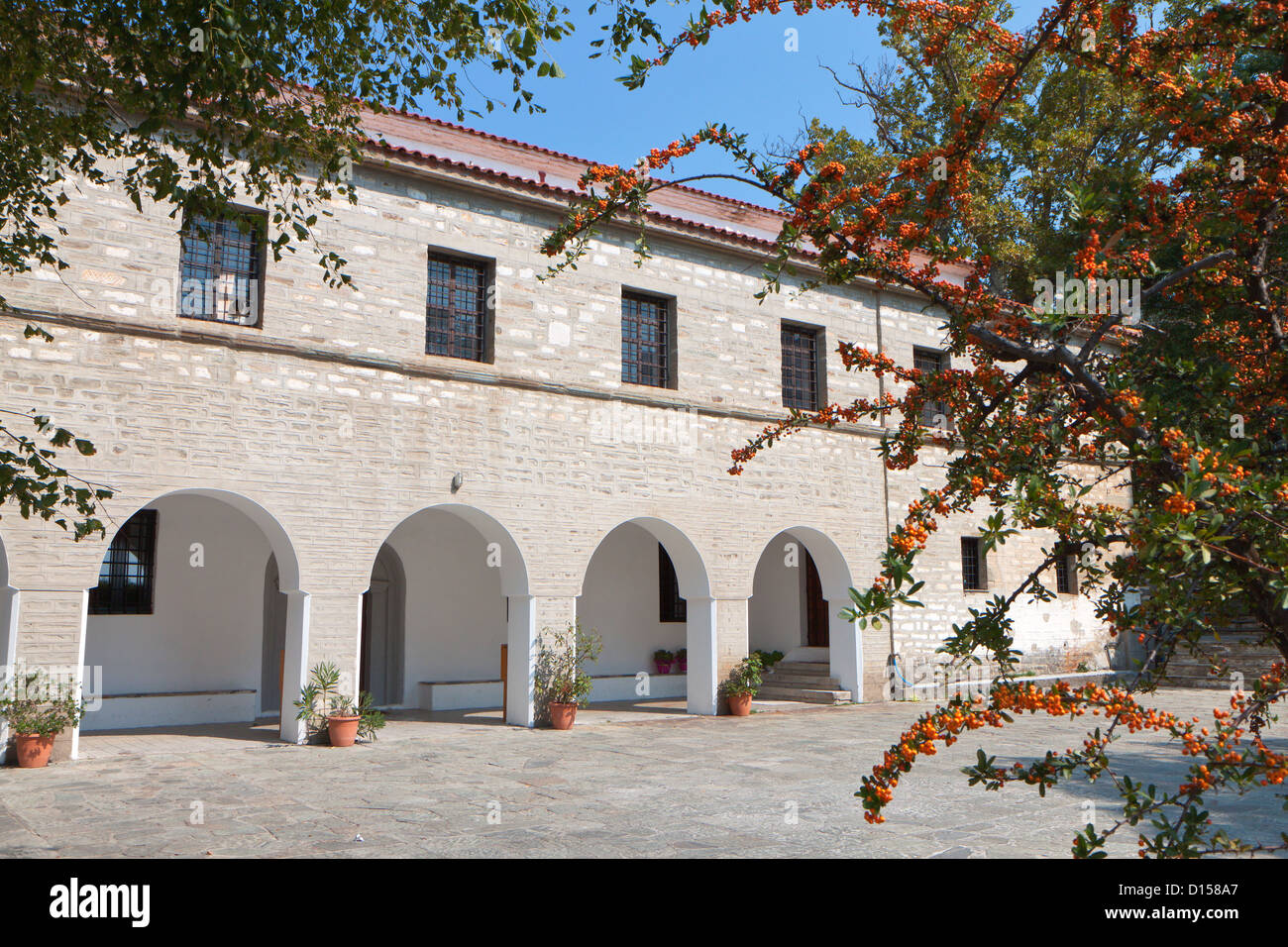 Old Greek school located at Ano Volos village of Pelion mountain in ...